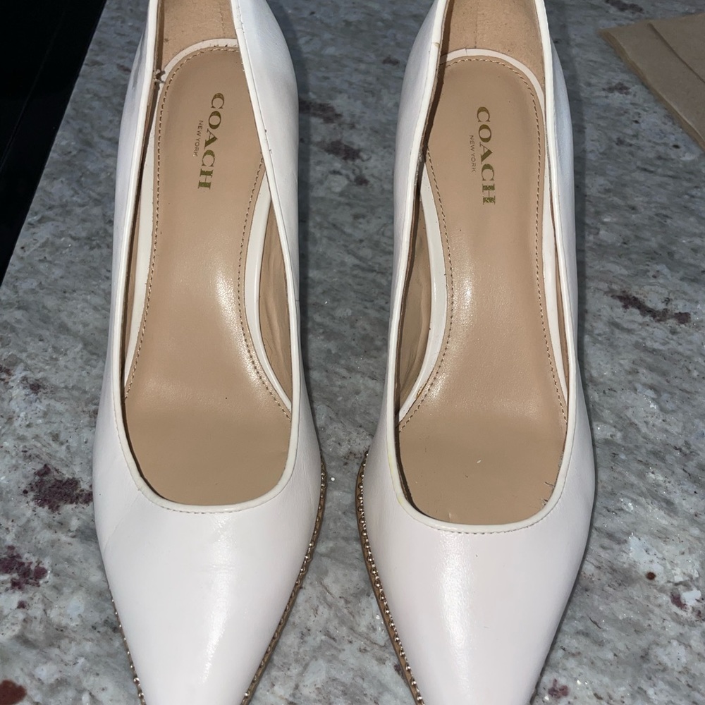 Coach Women's Cream Courts High Heels - Gem